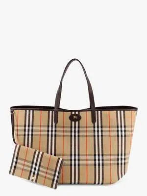 Burberry Reversible Shopping Bag With Check Pattern - Multicolor