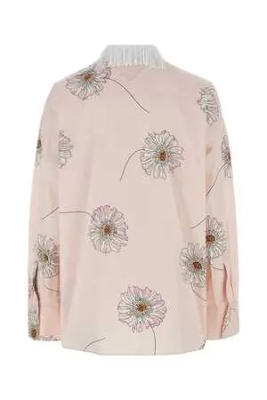 Prada Printed Poplin Oversize Shirt