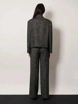 Dolce & Gabbana Striped Wool Blend Double-breasted Blazer