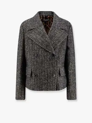 Dolce & Gabbana Striped Wool Blend Double-breasted Blazer - Multicolor