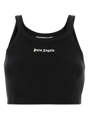 Palm Angels Piquet Top - Black