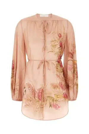 Zimmermann Printed Shirt With Tie Detail