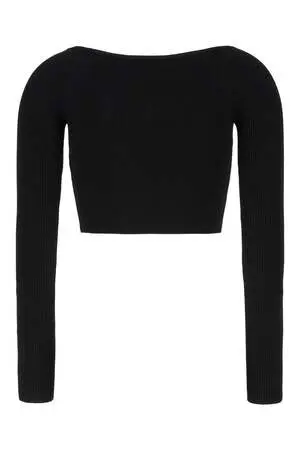 DIESEL® Ribbed Cropped Top With Logo Detail