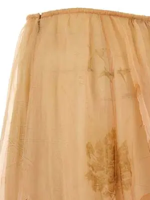Zimmermann Hypnotic Organza Maxi Skirt - Cream