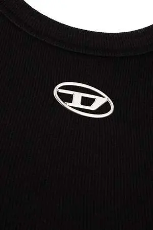 DIESEL® Ribbed Tank Top With Logo Detail