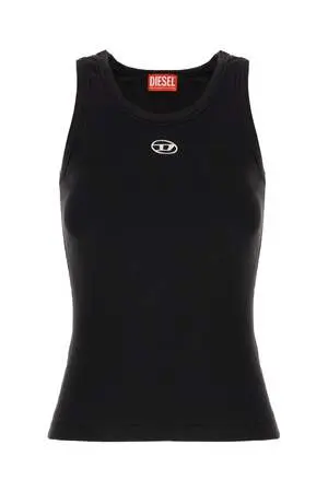 DIESEL® Ribbed Tank Top With Logo Detail