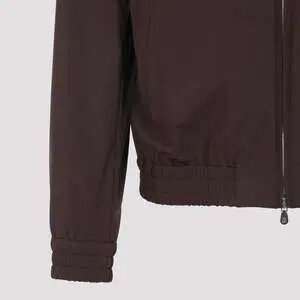 Brunello Cucinelli Nylon Windbreaker Jacket - Brown