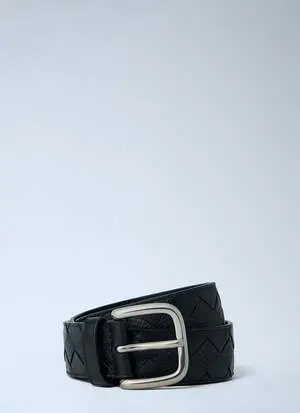 Bottega Veneta Quilted Leather Belt - Black