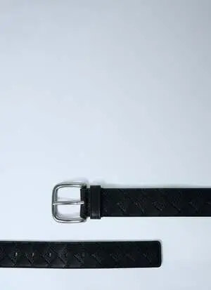Bottega Veneta Quilted Leather Belt - Black