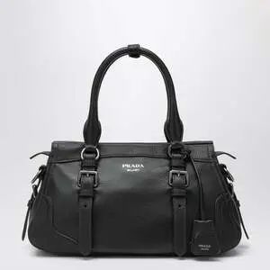Prada PRADA Deerskin Shopping Bag Black