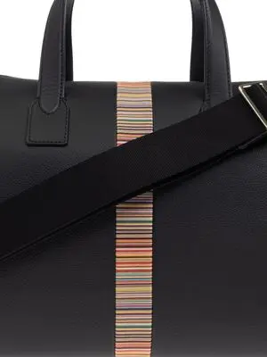 Paul Smith Leather Holdall With Multi-stripe Detail