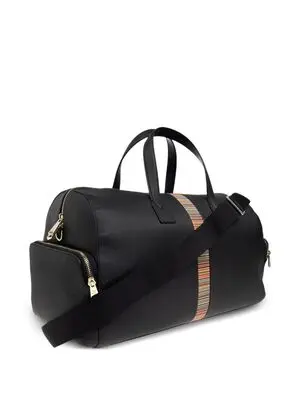 Paul Smith Leather Holdall With Multi-stripe Detail - Multicolor