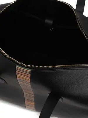 Paul Smith Leather Holdall With Multi-stripe Detail - Multicolor