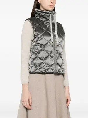 Max Mara Quilted Down Vest - Multicolor