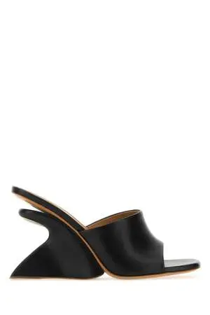 Off-White Leather Jug Mules