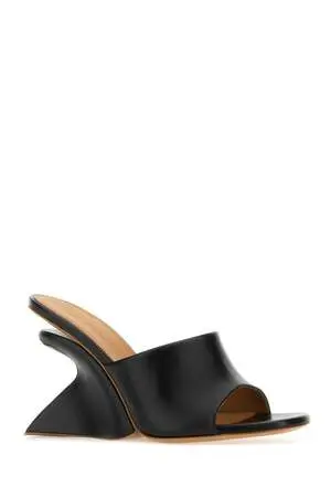 Off-White Leather Jug Mules
