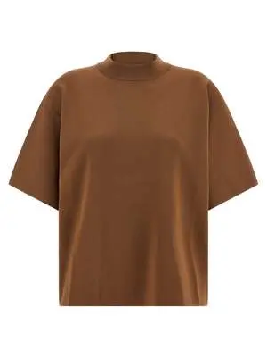 Max Mara Amici Crew Neck Short Sleeve Sweater - Brown