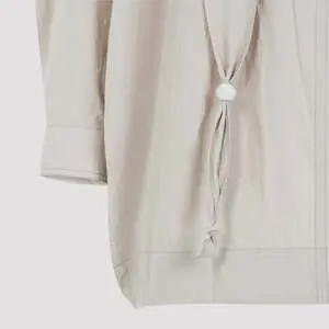 LEMAIRE Cotton Crepe Blouse With Tie Detail