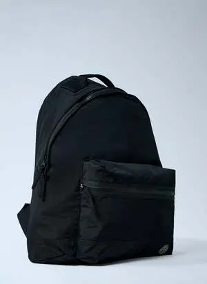 Stone Island Logo Motif Backpack - Black