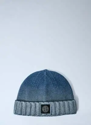 Stone Island Logo Patch Ribbed Beanie - Multicolor