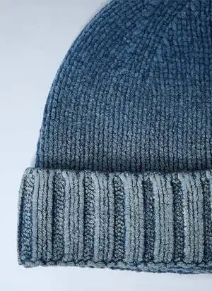 Stone Island Logo Patch Ribbed Beanie