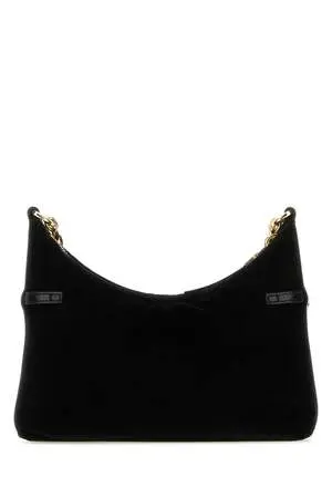 Givenchy Velvet Voyou Party Shoulder Bag With Golden Metal Finishing
