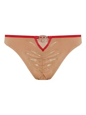 DIESEL® Diesel Embellished Logo Keyhole Detail Ruched Briefs Multicolor