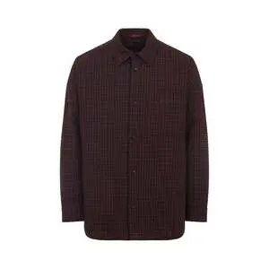 Gucci Macro Vichy Checked Shirt Jacket - Red
