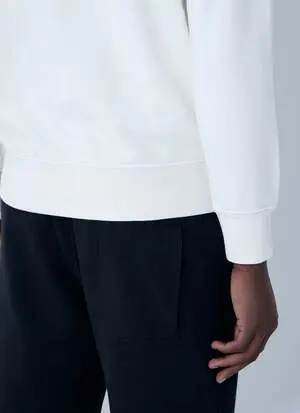 Stone Island Cotton Knit Zip-up Sweater With Compass Patch - Multicolor