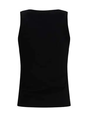 Balmain Brush Print Tank Top - Black
