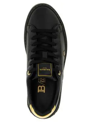 Balmain B-court Calf Leather Lace-up Sneakers - Black