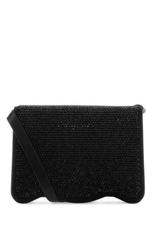 Palm Angels Embellished Suede Crossbody Bag