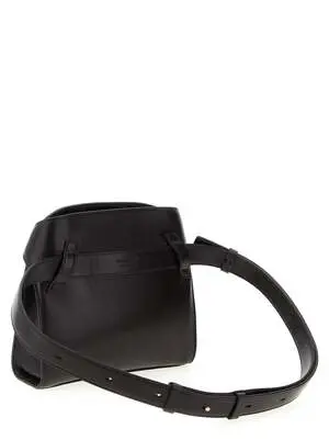 FERRAGAMO Leather Belt Bag With Gancini Buckle Decoration - Brown
