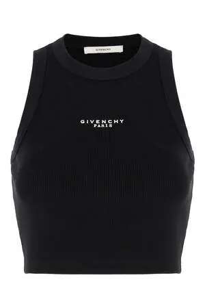 Givenchy Ribbed Cropped Top With Logo