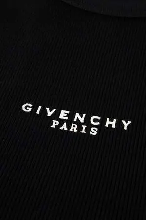 Givenchy Ribbed Cropped Top With Logo