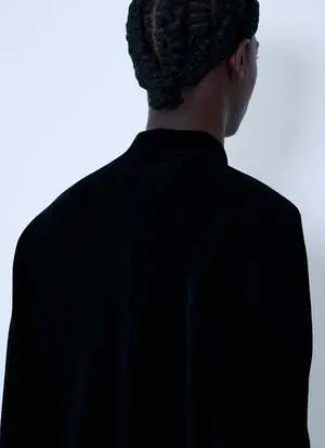 Stone Island Compass Patch Cotton Knit Sweater - Black