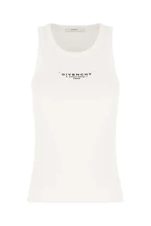 Givenchy Ribbed Tank Top With Logo Detail - Multicolor