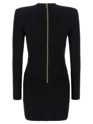 Balmain Bodycon Dress With Decorative Buttons