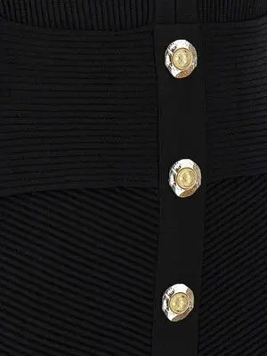 Balmain Bodycon Dress With Decorative Buttons