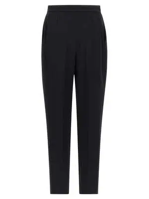 Balmain High-waisted Grain De Poudre Wool Trousers