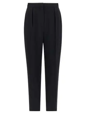 BALMAIN Balmain High-Waisted Grain De Poudre Wool Trousers