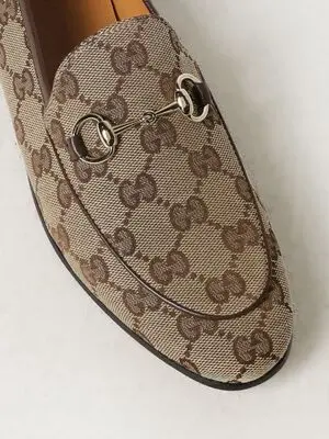 Gucci Monogrammed Loafers - Cream
