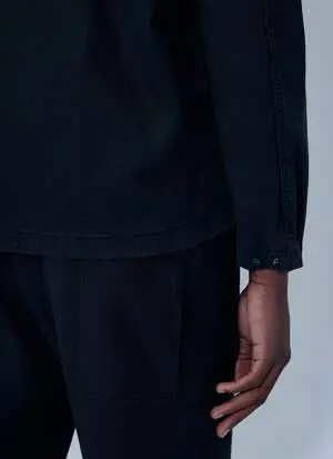 Stone Island Cotton Weave Shirt With Signature Compass Patch