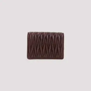 Miu Miu Lamb Leather Wallet - Red