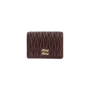 Miu Miu Lamb Leather Wallet - Red