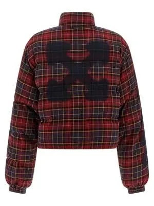 Off-White Check Flan Arrow Spray Quilted Down Jacket