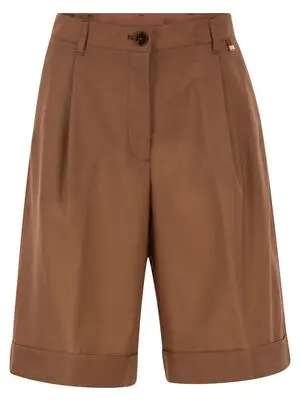 Herno Tailored Virgin Wool Bermuda Shorts
