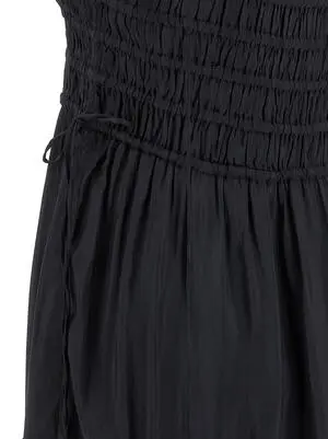 GANNI Black Smock Tie' Dress - Gray
