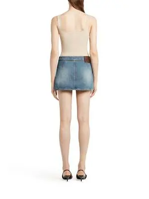 COURREGES Signature Denim Miniskirt - Multicolor