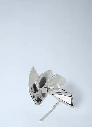 Bottega Veneta Small Anemone Earrings In Polished - Silver